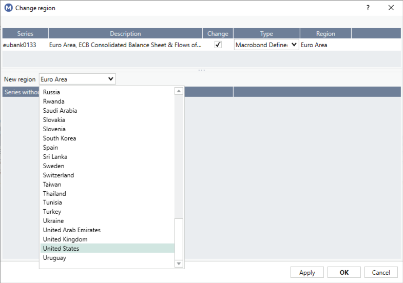 Series Information – Macrobond Help