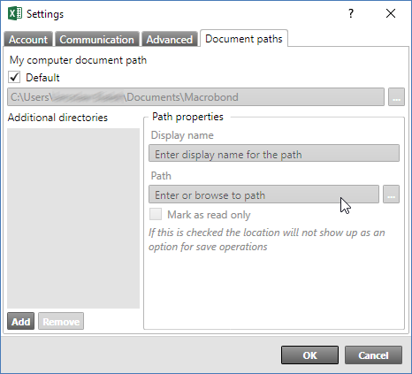 What’s in Macrobond settings in Excel? – Macrobond Help