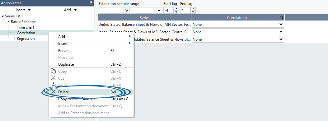 Analysis tree – Macrobond Help