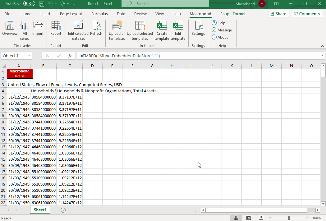 MB in Excel – Macrobond Help