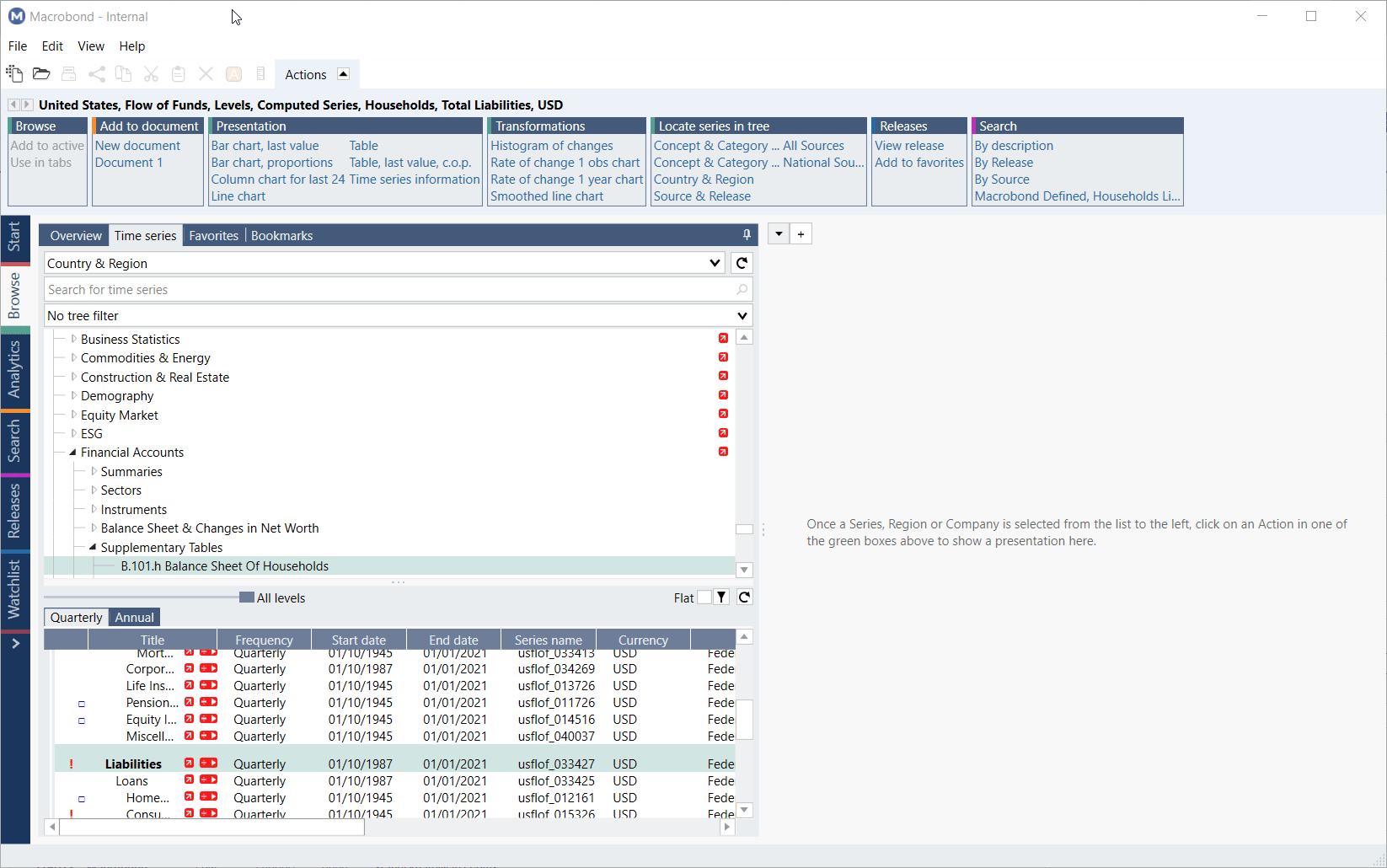 Using Bookmarks Macrobond Help