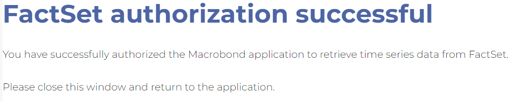 The Macrobond FactSet Direct & Terminal Integration – Macrobond Help